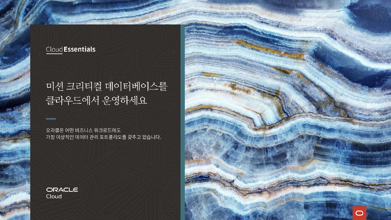 Cloud Essentials : 미션 크리티컬 데이터베이스를 클라우드에서 운영 - TechLibrary