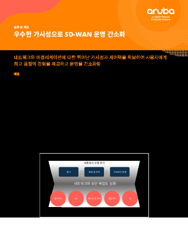우수한 가시성으로 SD-WAN 운영 간소화 - TechLibrary